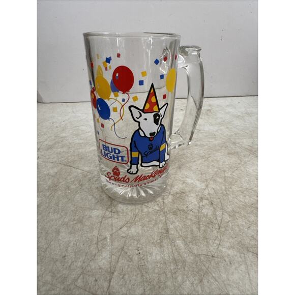 Budweiser | Dining | Vintage Spuds Mackenzie Bud Light Glass Mug 987 ...